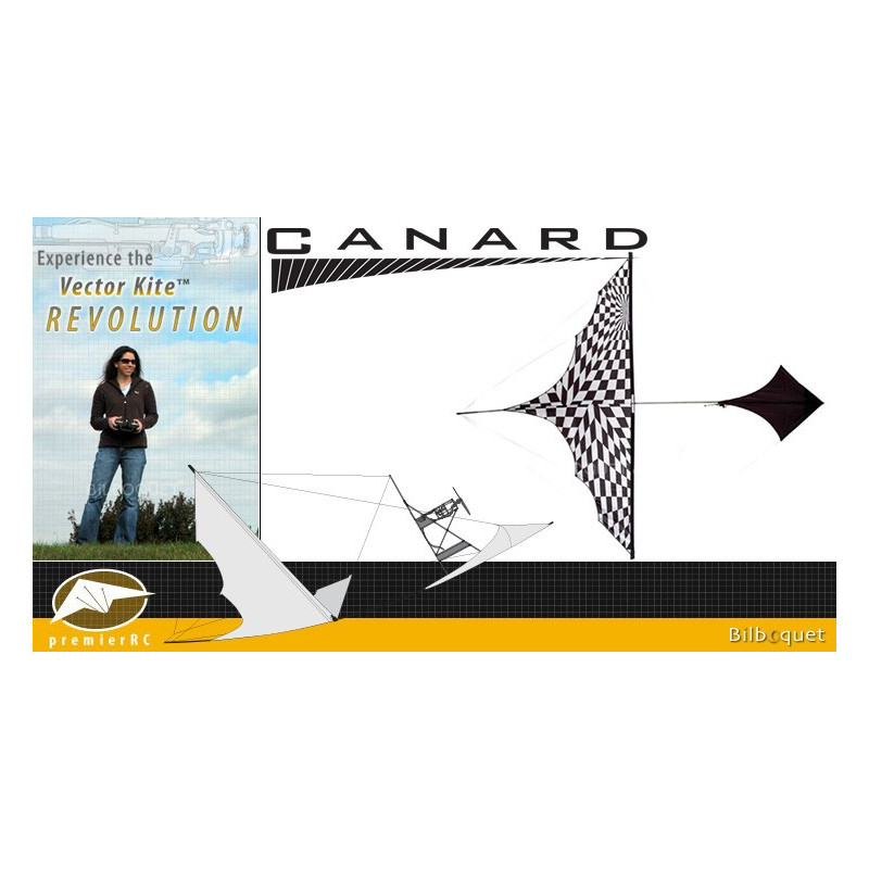 Canard Vector Kite Gen I Series avec moteur - Op-Art Black