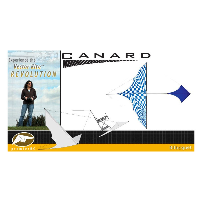 Canard Vector Kite Gen I Series avec moteur - Op-Art Bleu